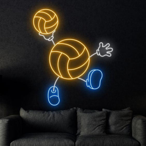 Volleyball Playing Volleyball LED Neon Sign Light Neon – Neu Neon